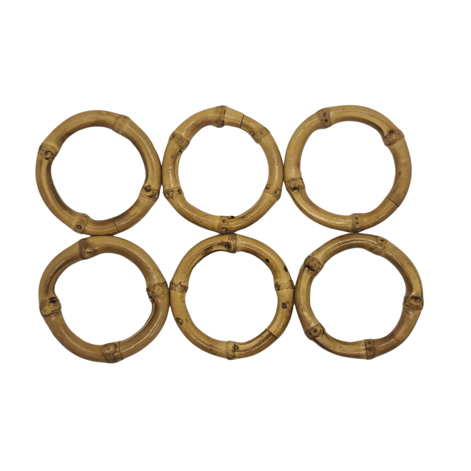 Wooden Napkin Rings Set Rustic Gold Napkin Rings Made of Bamboo Root ...