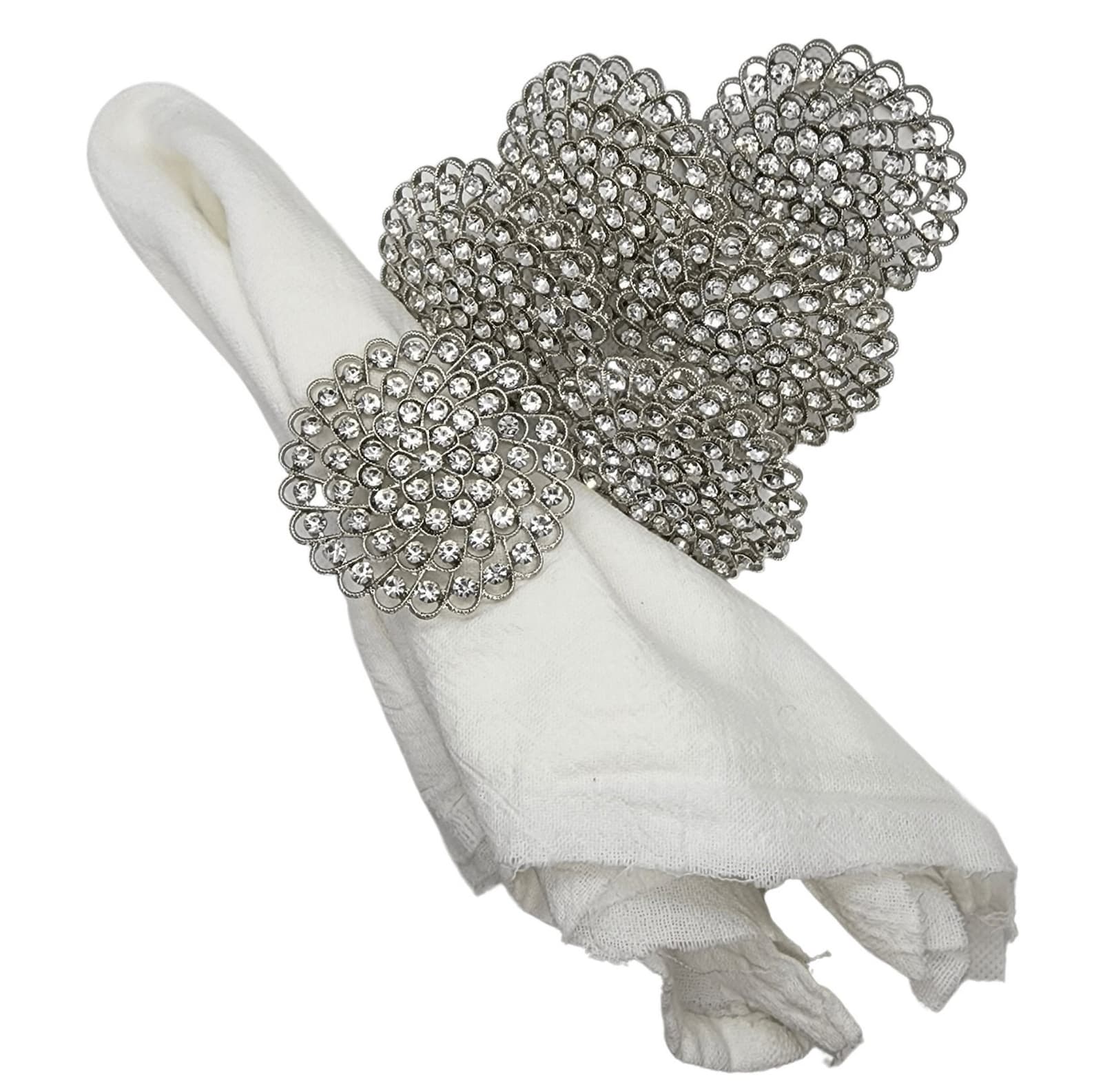 Silver Napkin Rings Vintage Napkin Rings Dinner Napkin Rings Wedding ...