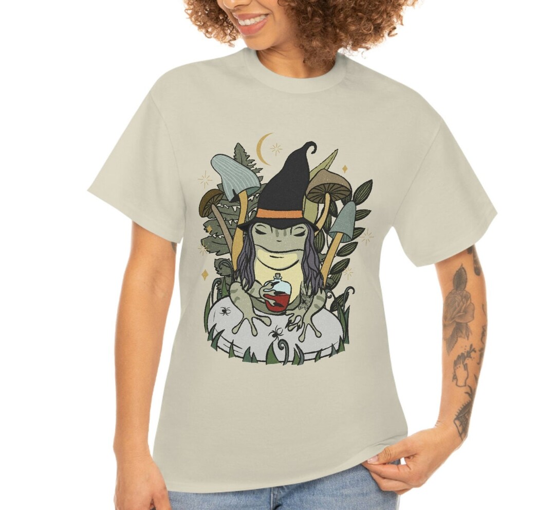 Fairycore Fairycore Clothing Witchy Shirt Frog Shirt Mushroom Shirt ...