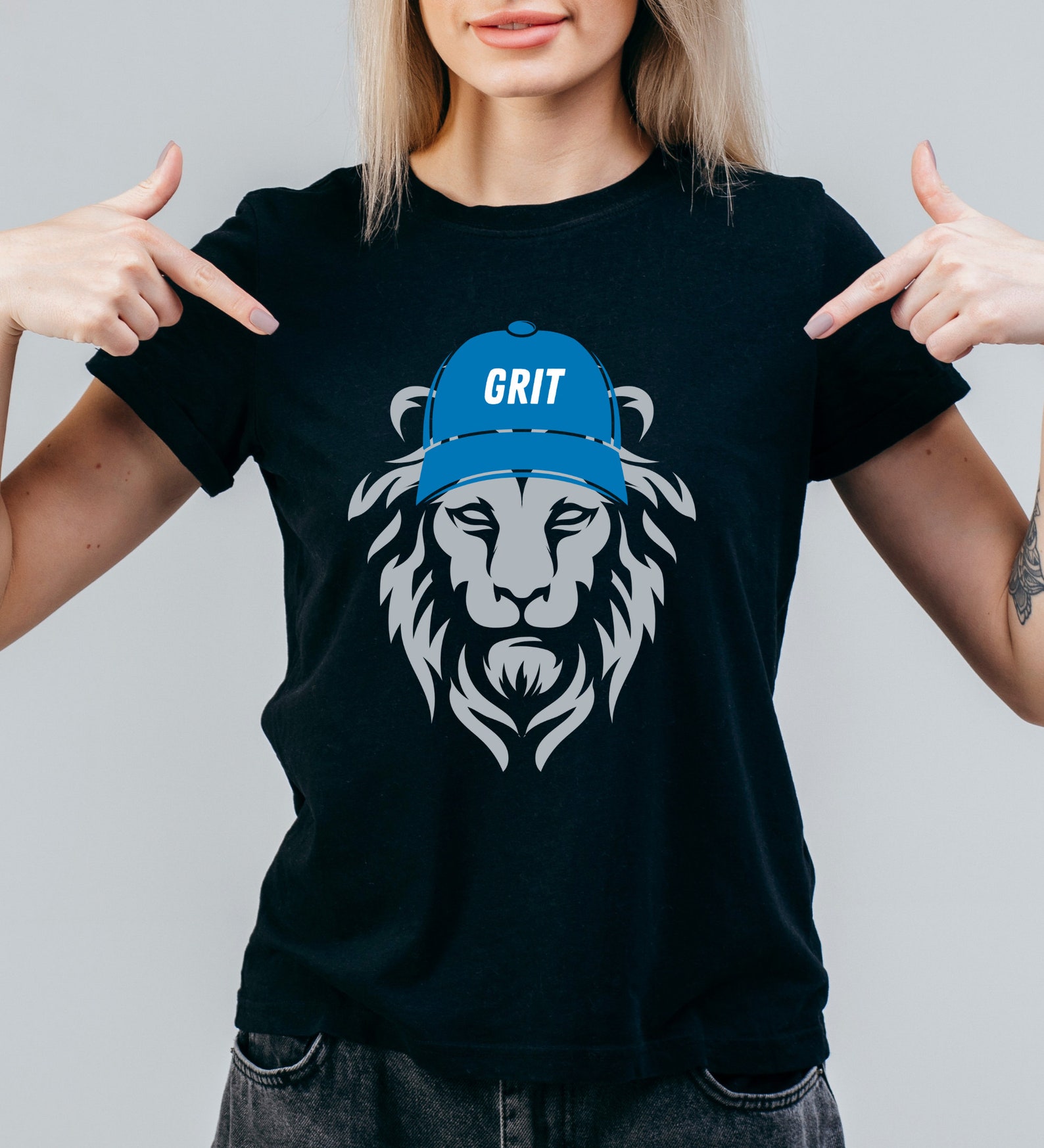 Detroit T-shirt Detroit Shirt Lion Shirt Grit Tshirt Grit Shirt Grit ...