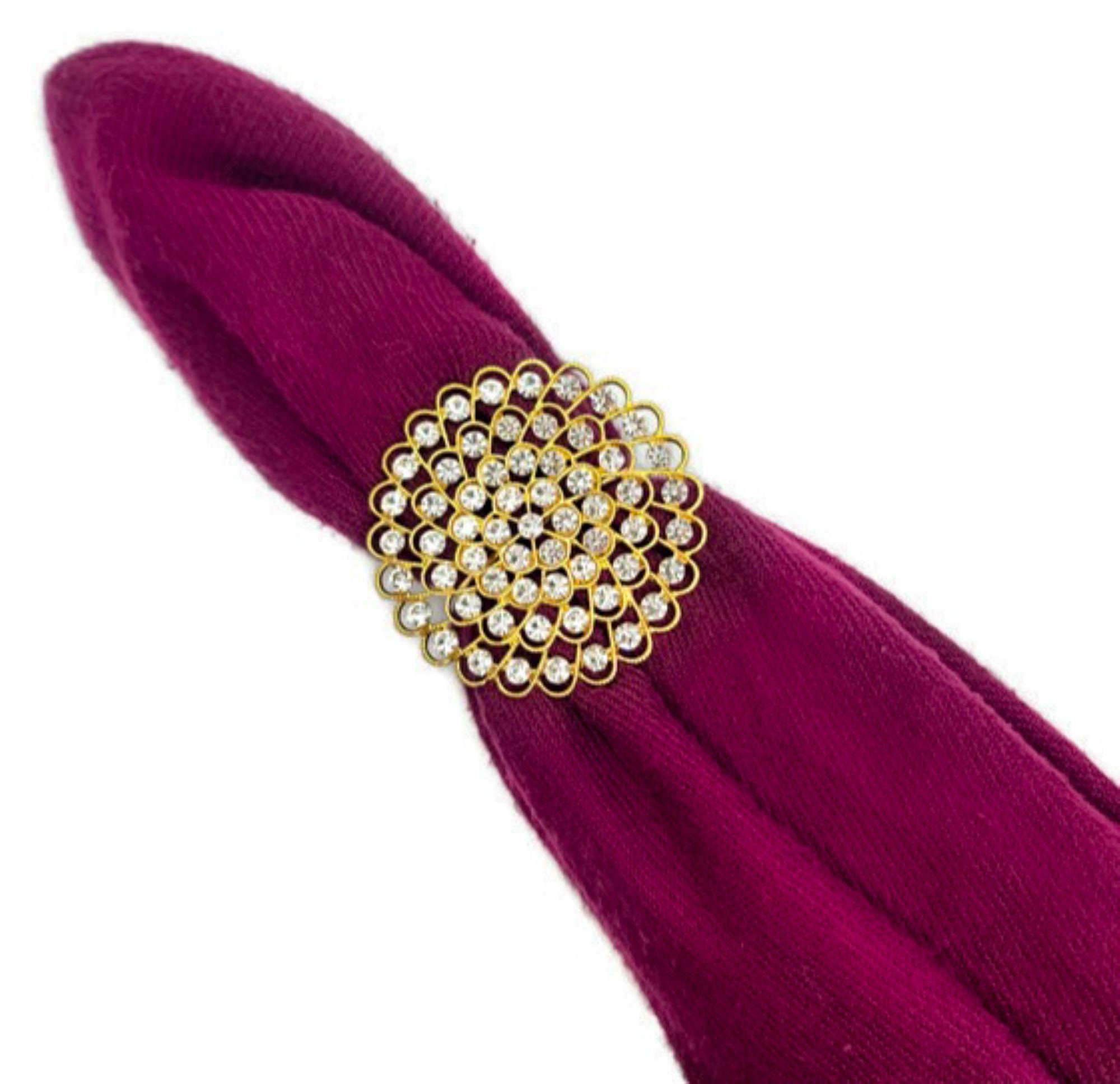 Gold Napkin Rings Vintage Napkin Rings Rhinestone Napkin Rings Weddings ...