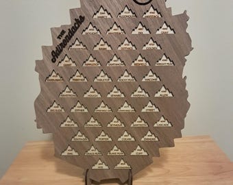 Adirondack 46 High Peaks Challenge Tracker – Peak Bagging Map Gift, New ...