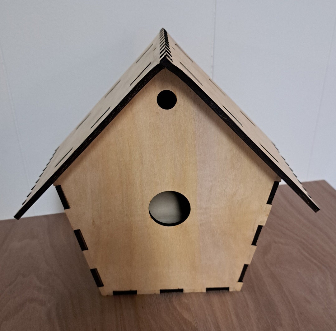 DIY Unfinished 10" Birdhouse Kit With Detailed Assembly Instructions ...