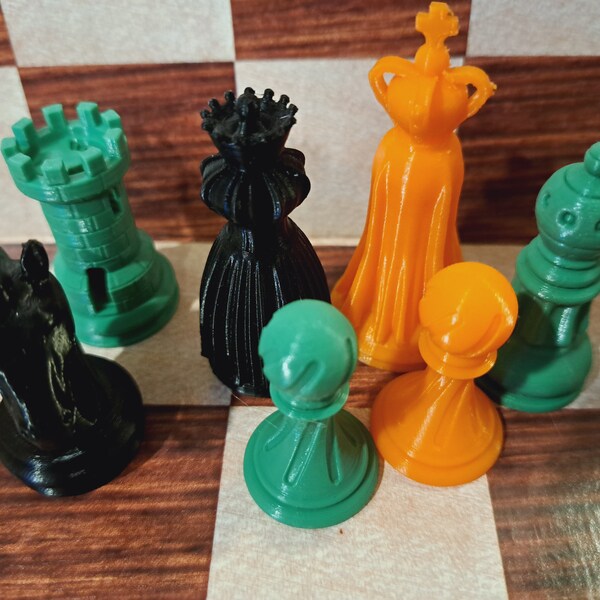 3d Printed Chess Set - Etsy