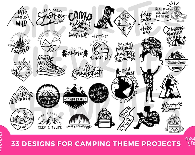 Camping Theme SVG Bundle Camp Life Svg Outdoor Life Svg Camping Svg ...