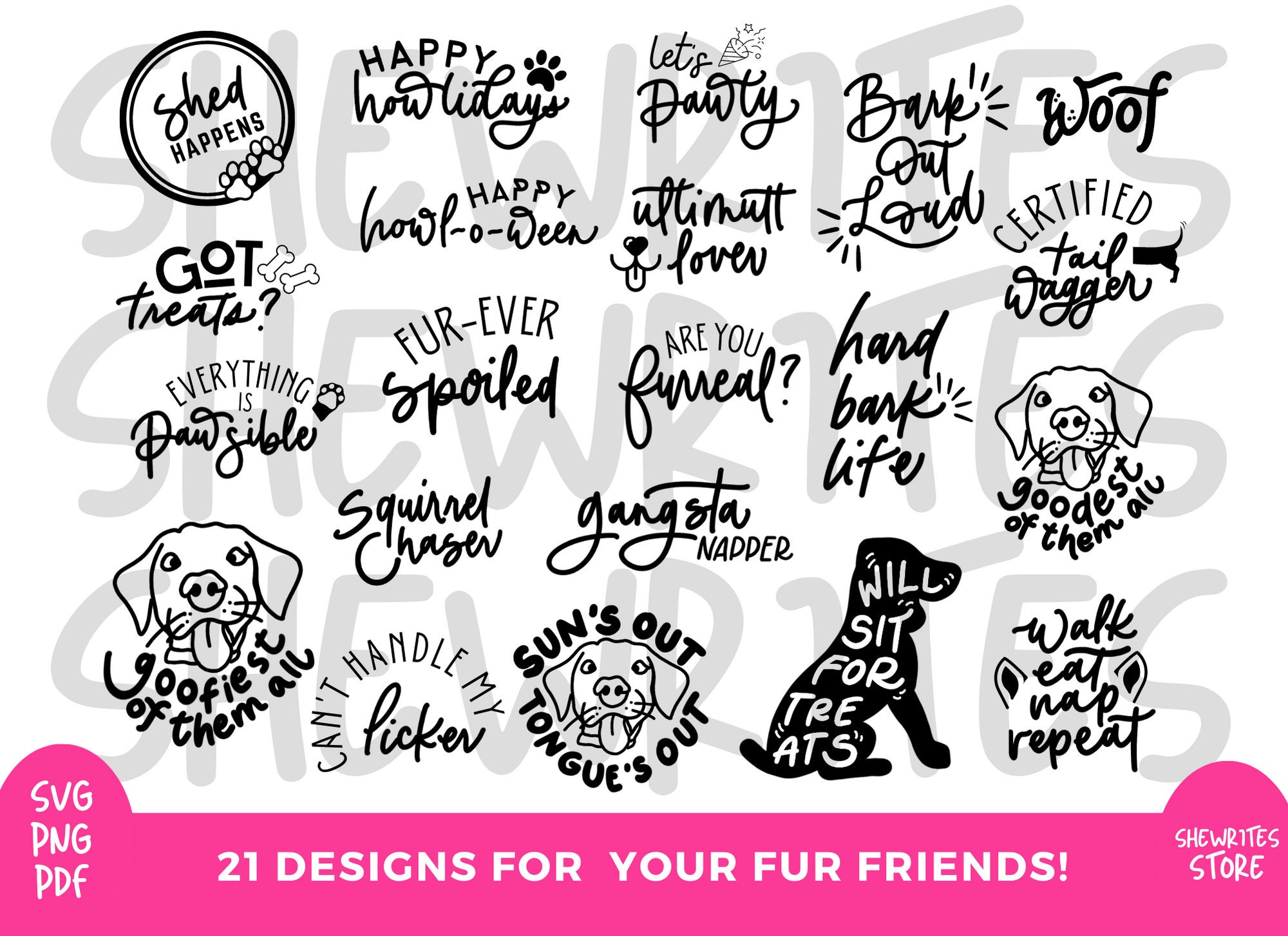 Dog SVG Bundle | Dog Lover Svg | Dog Birthday Svg | Pawty Svg | Puppy ...