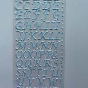 Self Adhesive Stick on Glitter Alphabet Letter Stickers DIY - Etsy