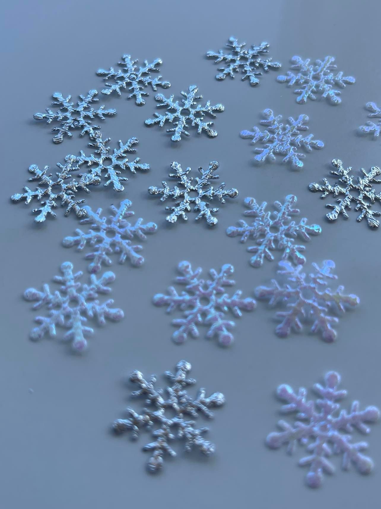Mini Snowflakes 20 Embellishments for Card Craft Cake Decor Wedding ...