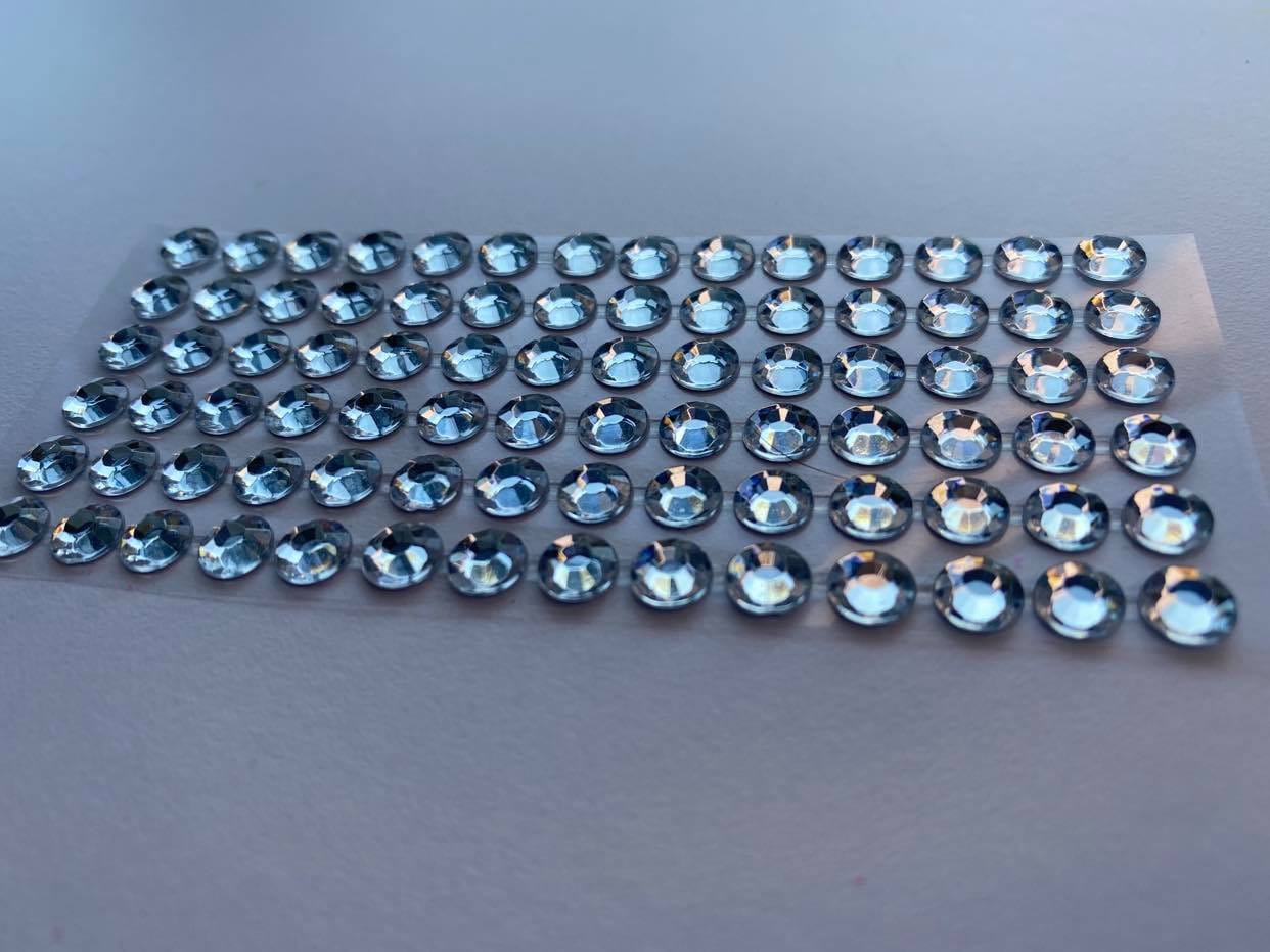 Rhinestone Diamante Stick on Self Adhesive STRIP GEMS 6mm Craft Wedding ...