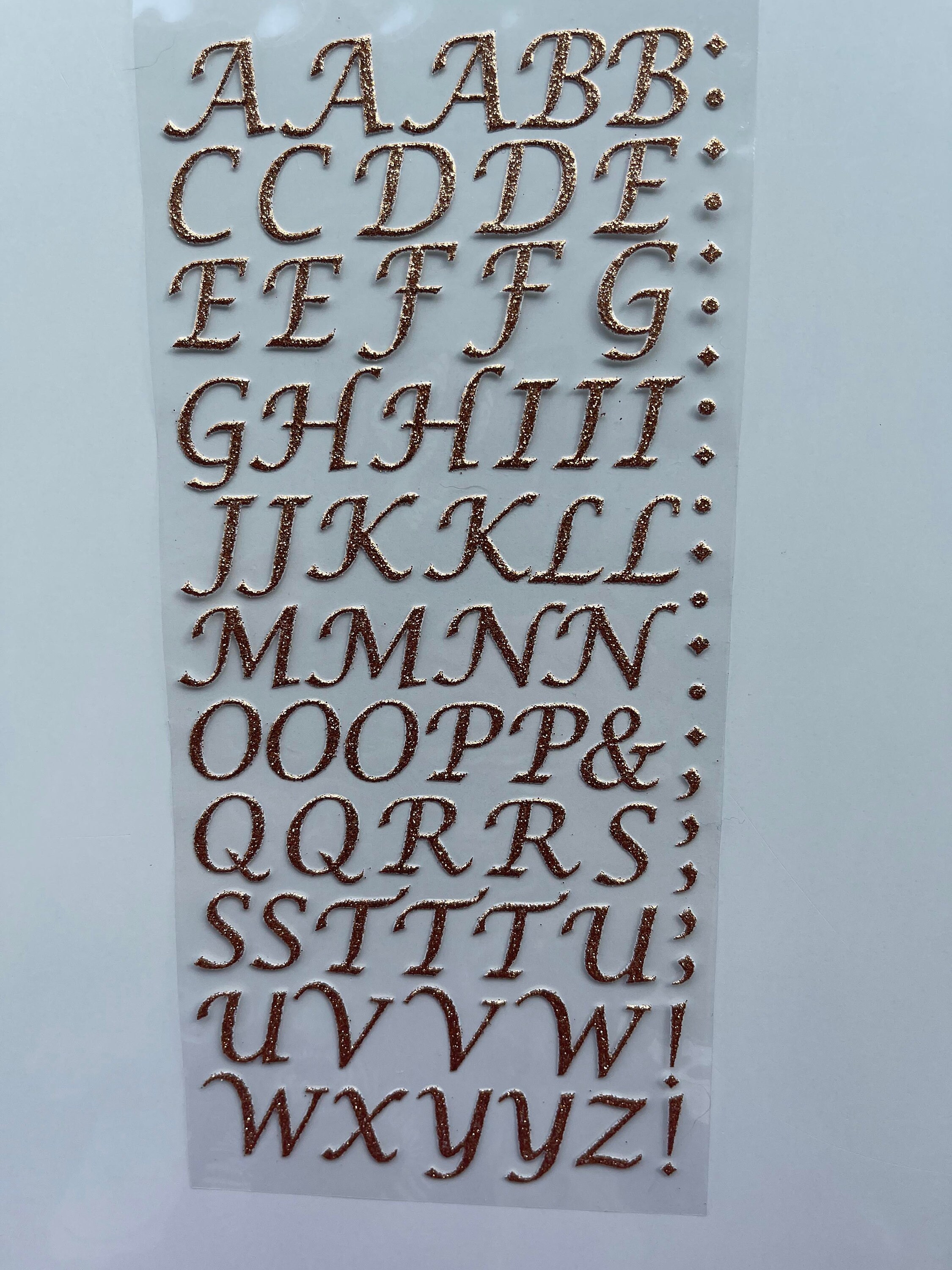 Self Adhesive Stick on Glitter Alphabet Letter Stickers DIY - Etsy