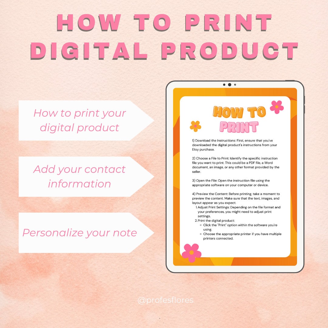 Etsy Digital Product Templates for Sellers - Thank You Note for Digital ...