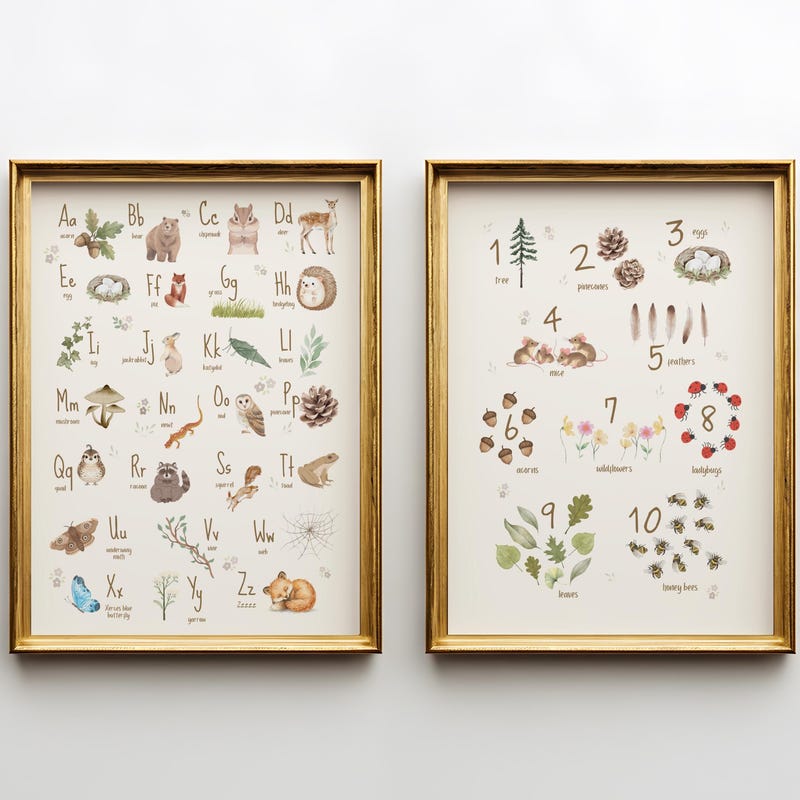 Woodland Alphabet - Etsy