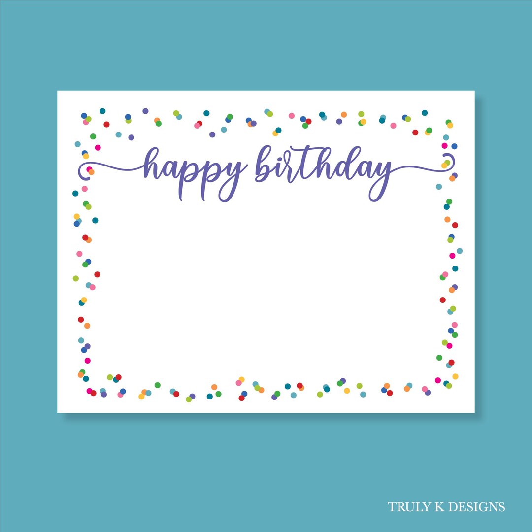 Happy Birthday Note Cards, Set of 10 Cards and Envelopes - Etsy
