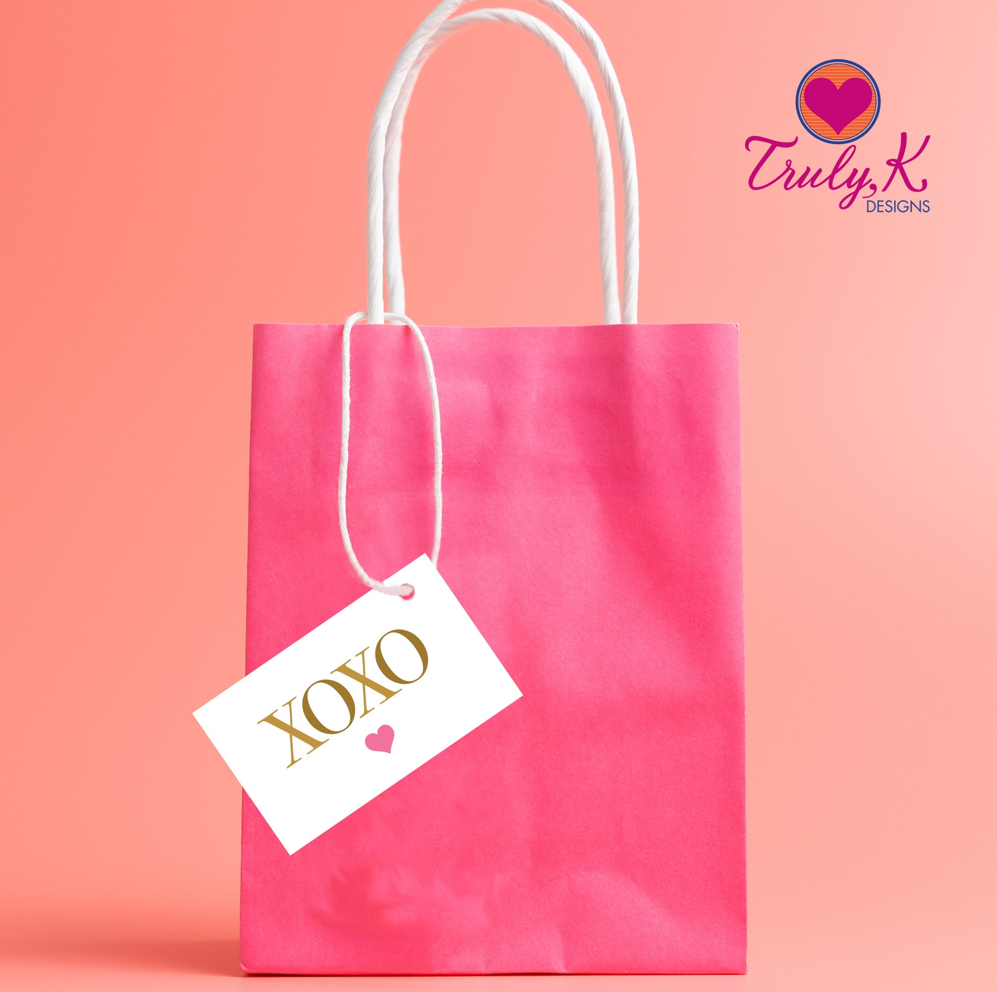 Love Gift Tags XO Valentine's Day Everyday XOXO Gift Tags Size 2.75 X 4 ...