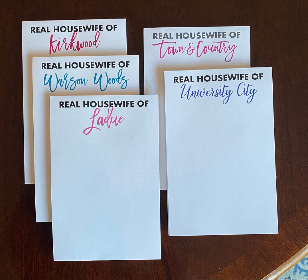 Real Housewife of Notepad ~ 50 Page Notepad ~ Personalized Notepad ...