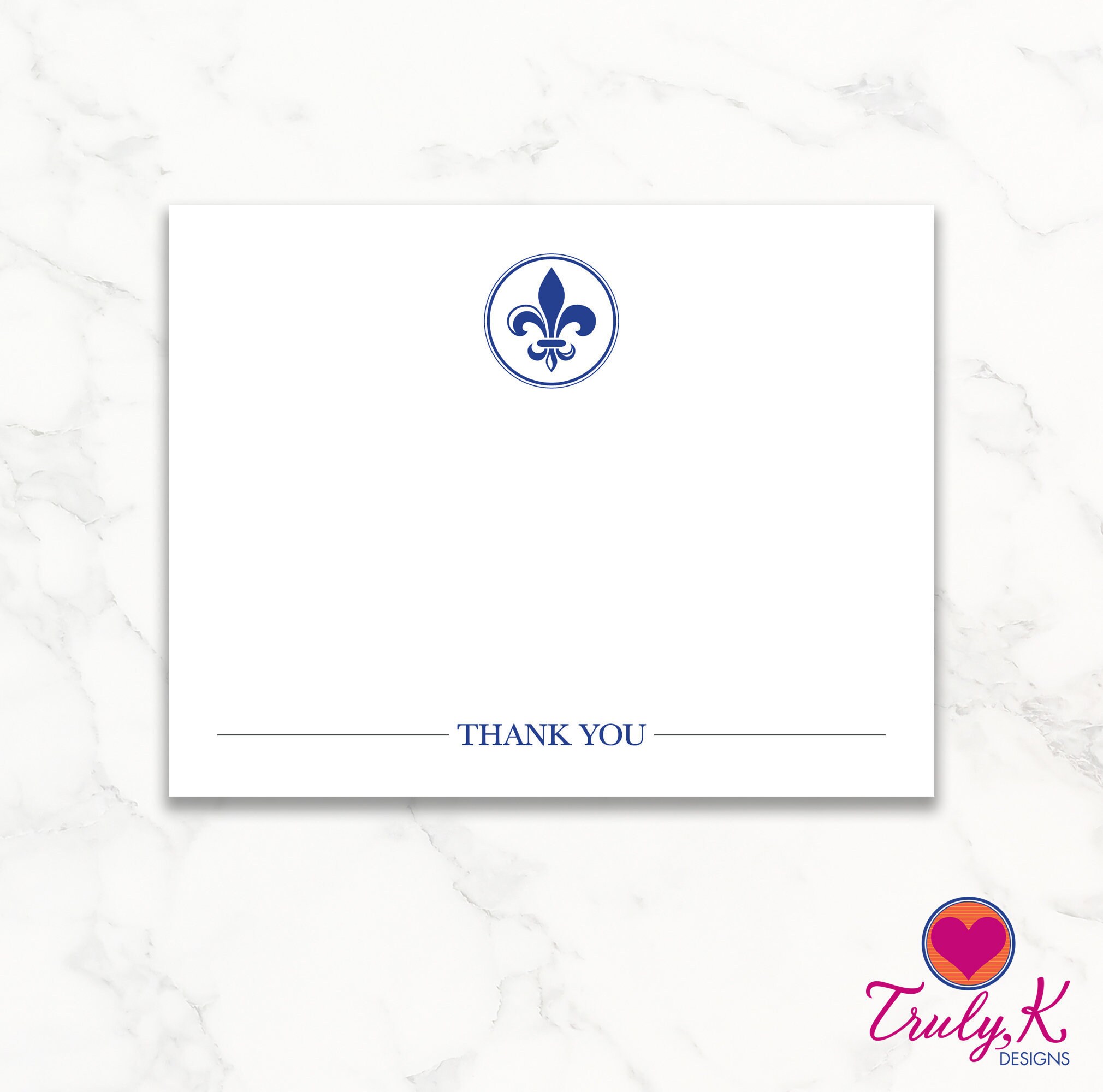 Fleur De Lis THANK YOU Note Cards ~ Size A2 4.25" X 5.5" ~ Set of 10 ...