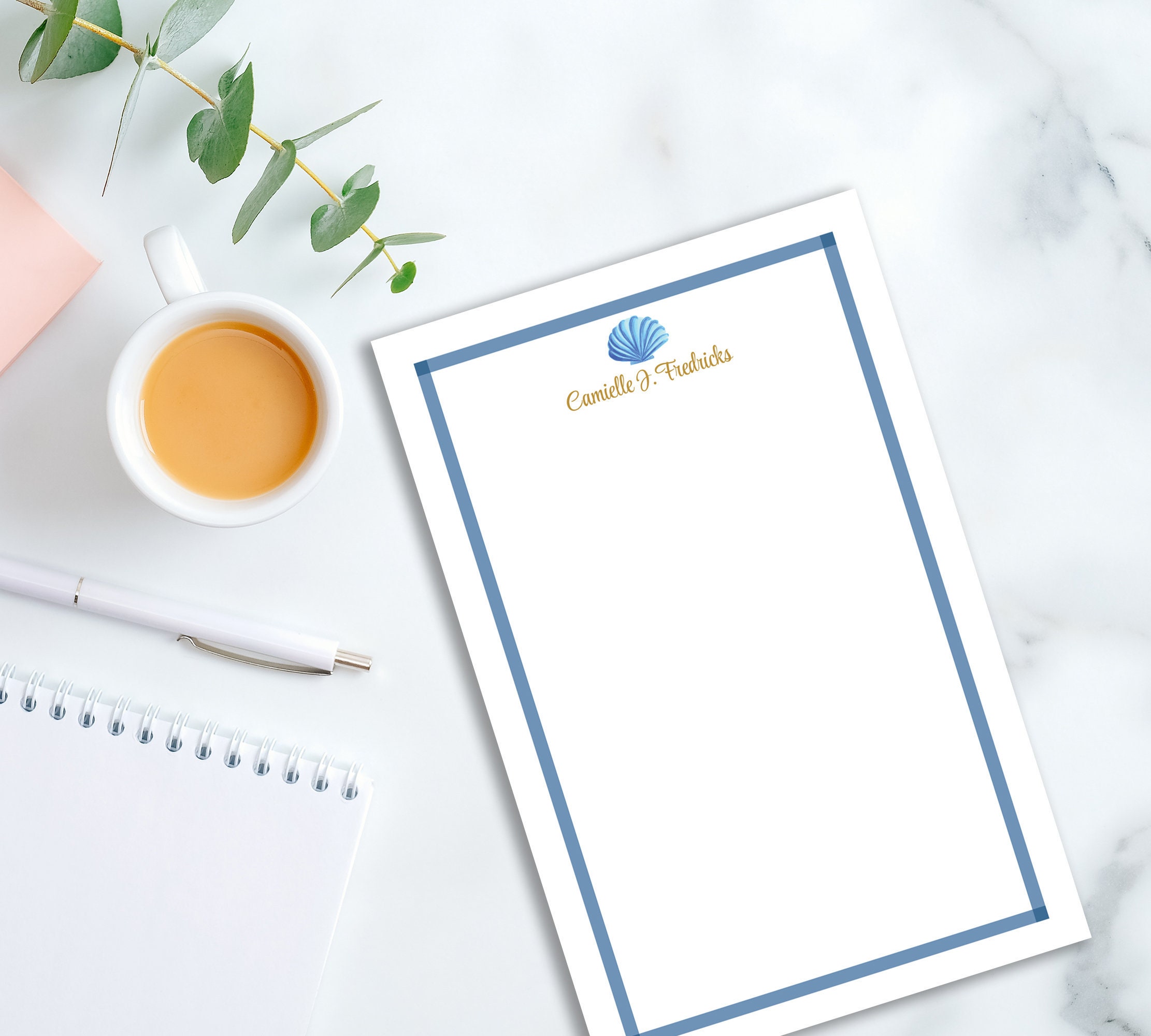 Beach Themed Notepads 50 Page Notepad Personalized Notepad Size 5.5 X 8 ...