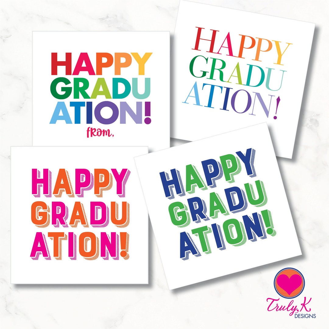 Happy Graduation Gift Tag, Graduation Gift Tag, Family Gift Tag ...