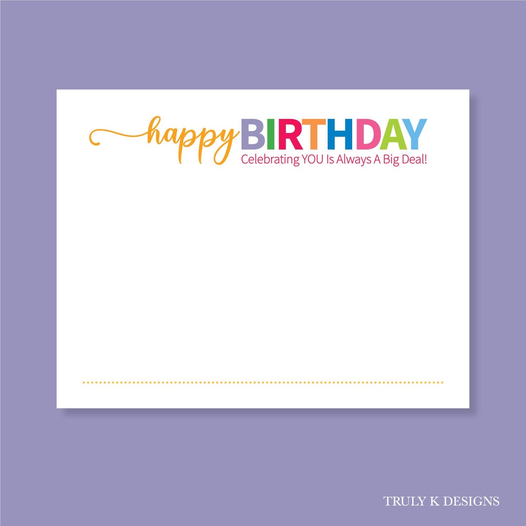 Happy Birthday Note Cards, Set of 10 Cards and Envelopes - Etsy