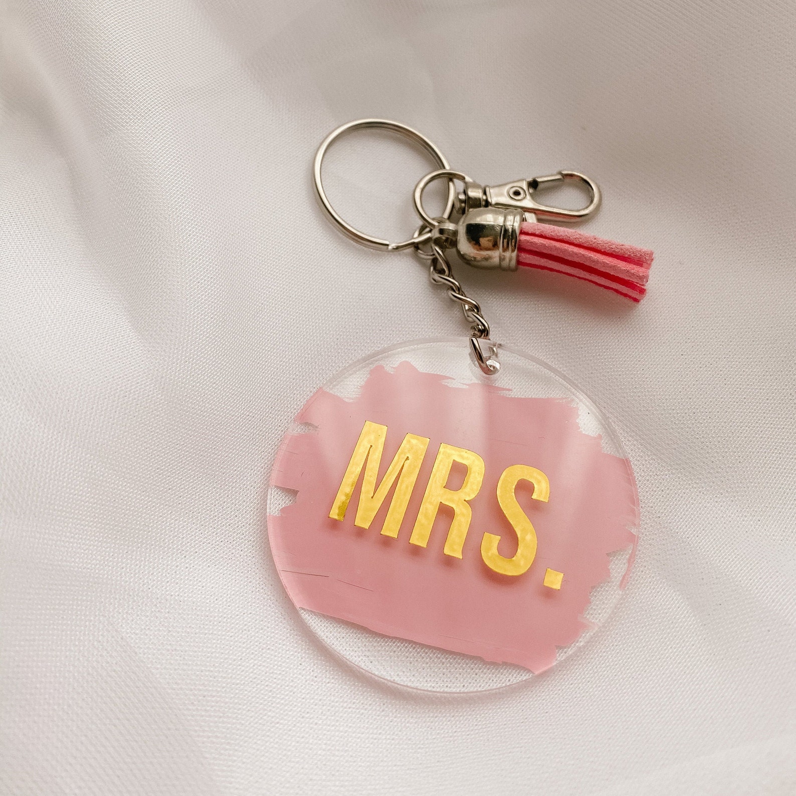 MRS Acrylic Round Keychain | Personalized Keychain | Engagement Gift ...