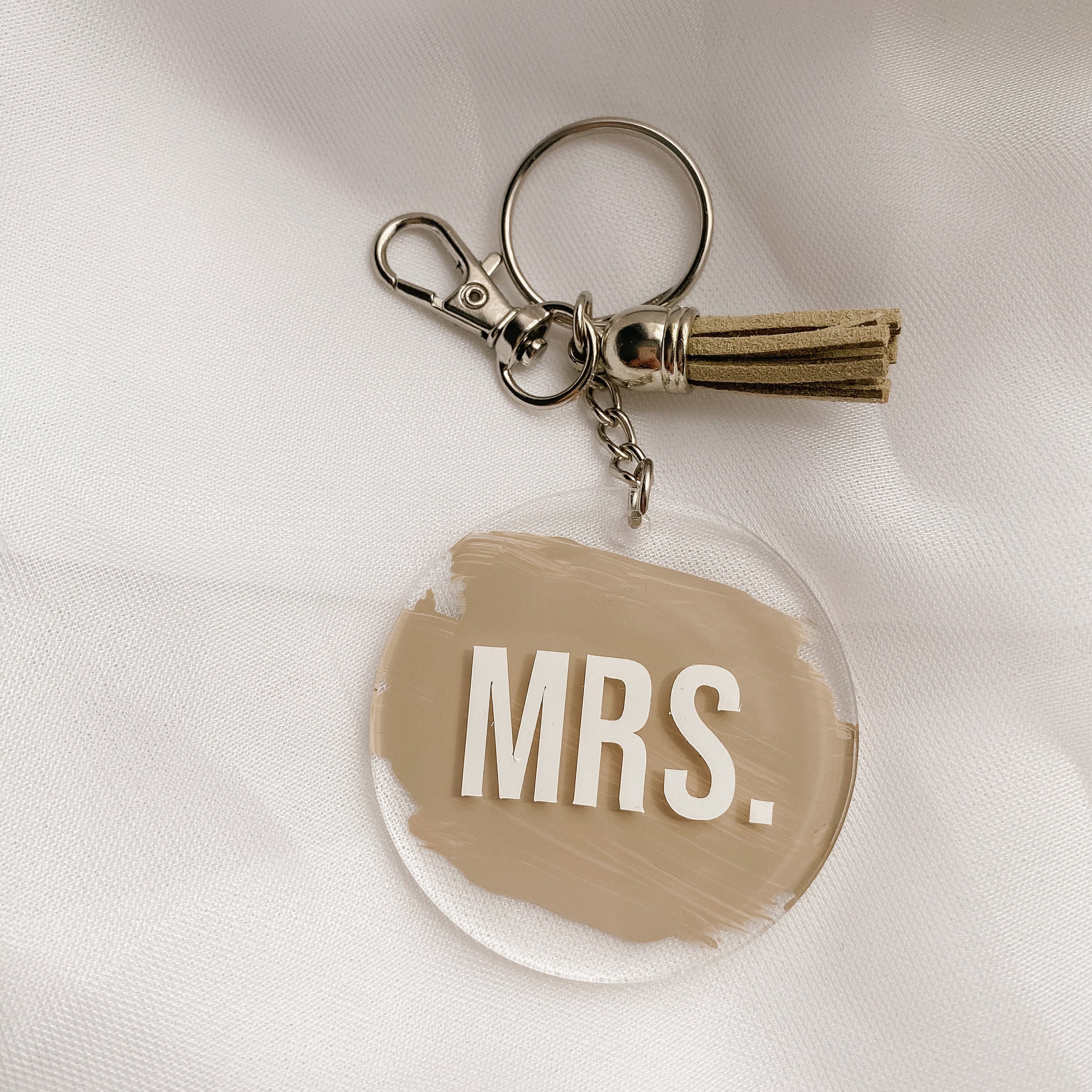 MRS Acrylic Round Keychain | Personalized Keychain | Engagement Gift ...
