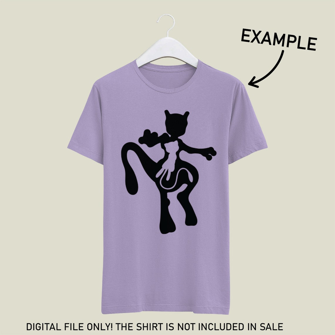 Mew & Mewtwo Design Pokemon Evolutions SVG Bundle Digital File Download ...