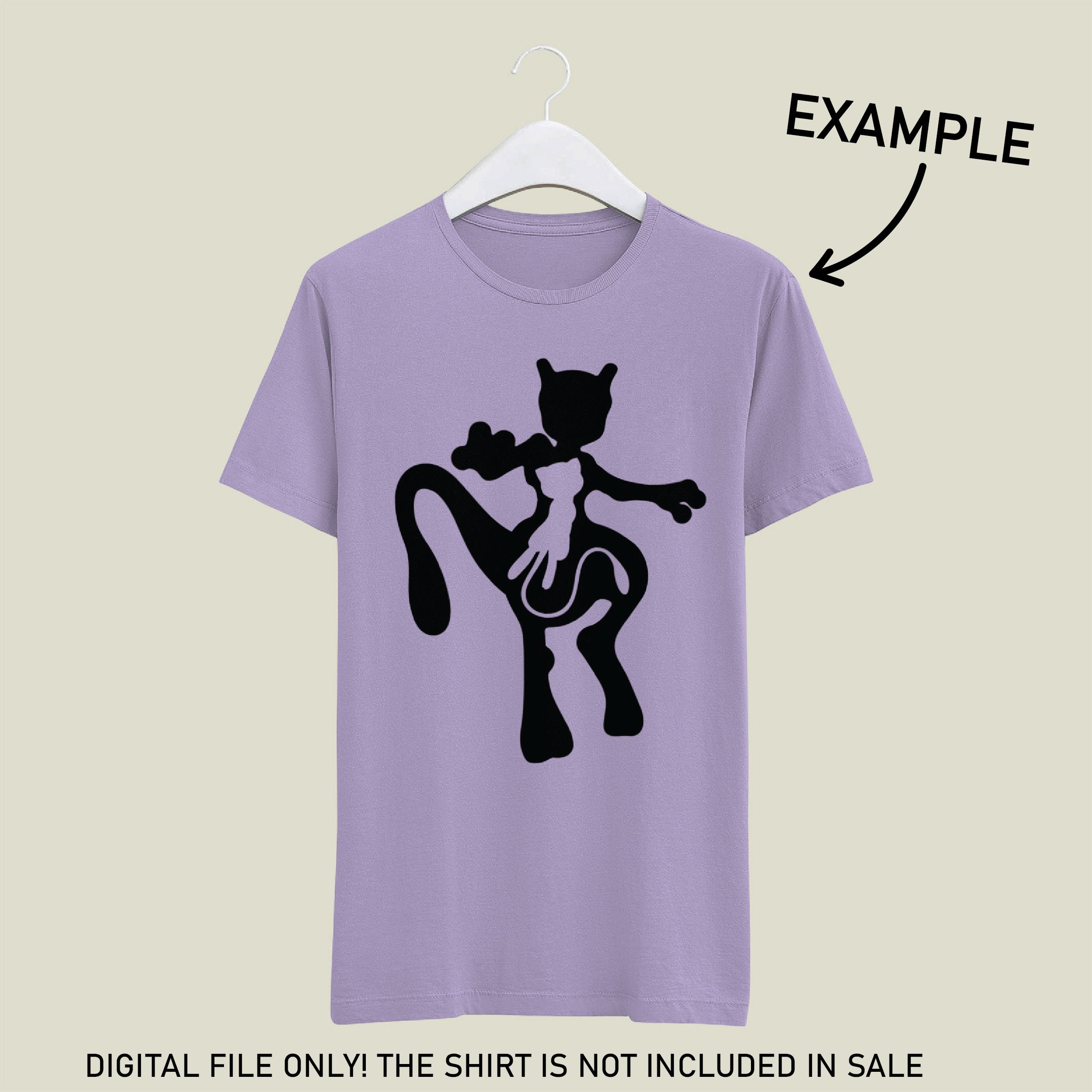 Mew & Mewtwo Design Pokemon Evolutions SVG Bundle Digital File Download ...