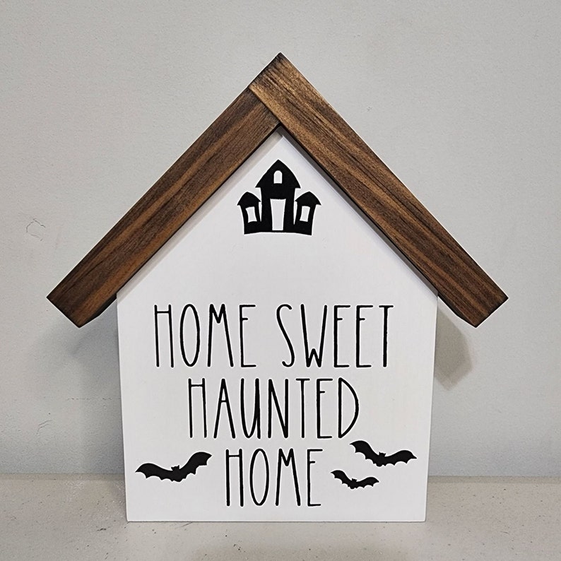 House Shaped Signs SVG Files Instant Download Halloween Signs Hey BOO ...