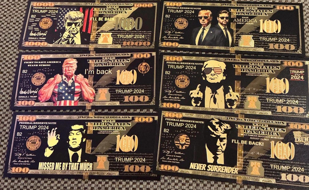 Trump 24K Gold Foil Collectors Banknote - Bundle of 6 - Etsy