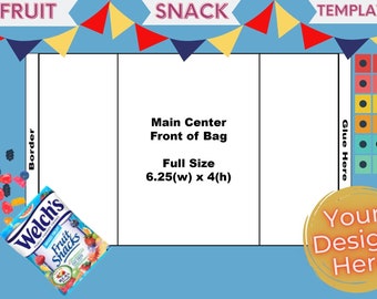 Fruit Snack Template Canva - Etsy