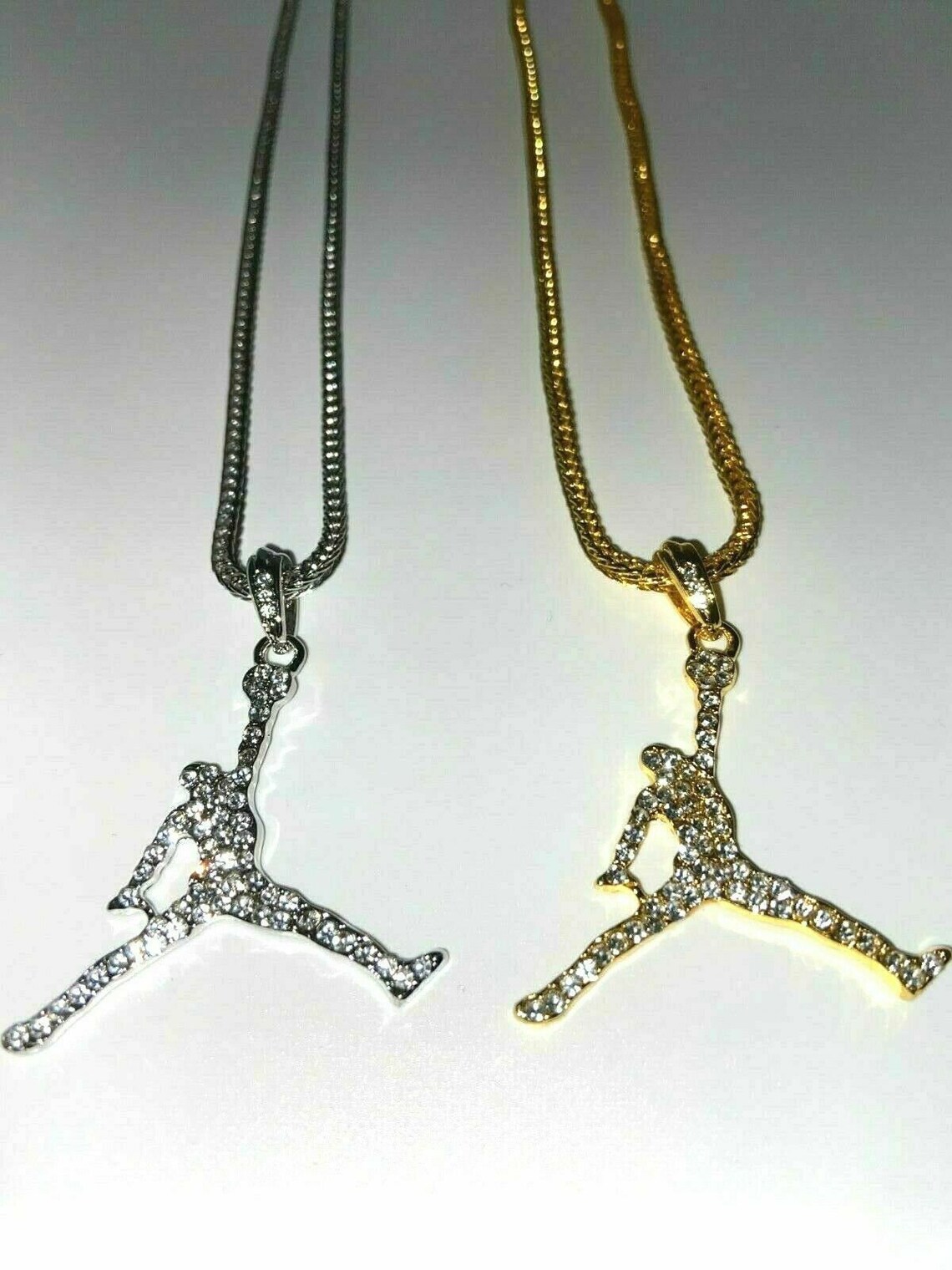 Jordan colgante cadena Nike nba collar de oro hielo joyería | Etsy