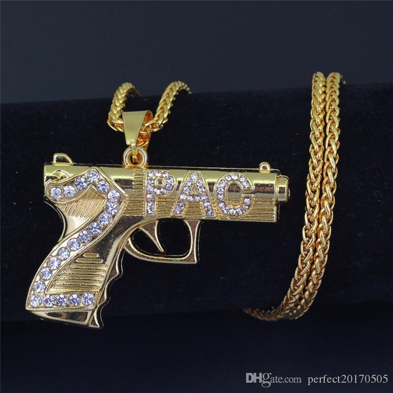 Tupac Pendant Gold Chain Jewellery Iced Gangster Rapper Shiny | Etsy