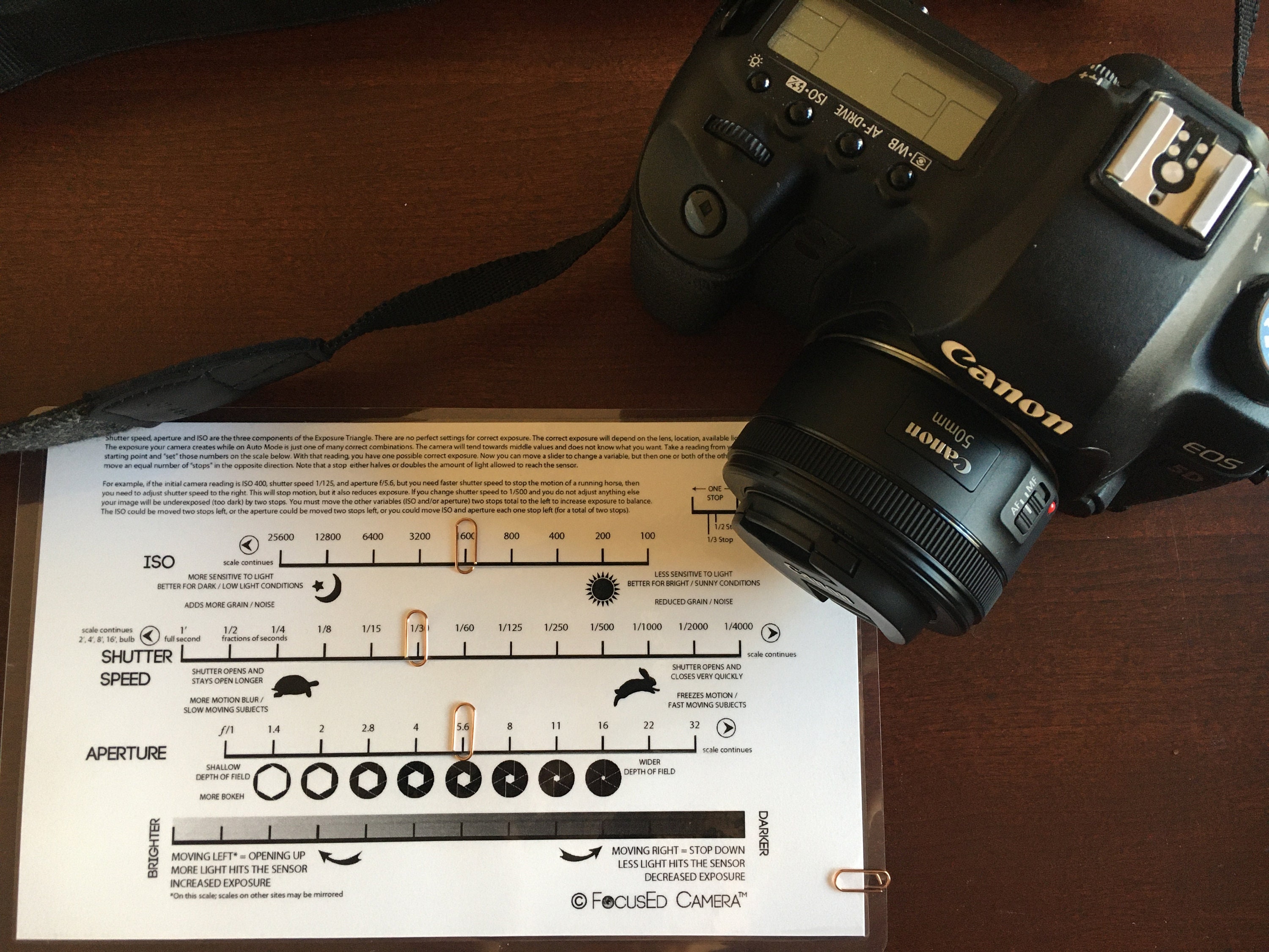 Photography Cheat Sheet + Video Training - DIGITAL DOWNLOAD - Exposure ...