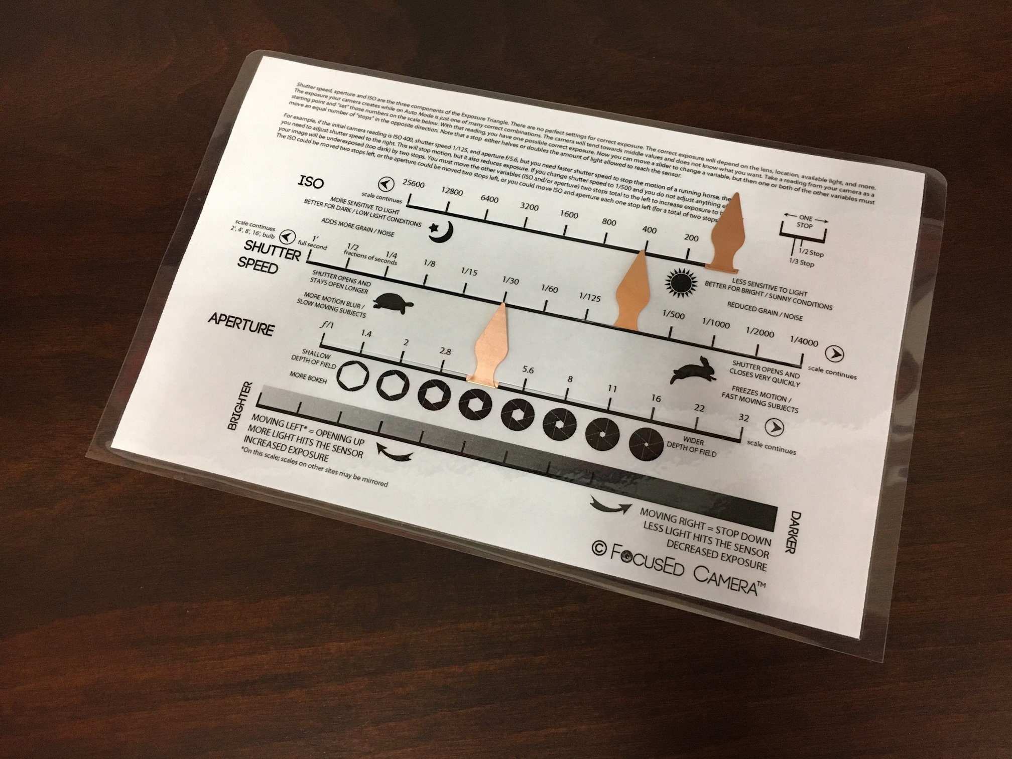 Photography Cheat Sheet Video Training LAMINTATED & MAILED Exposure ...