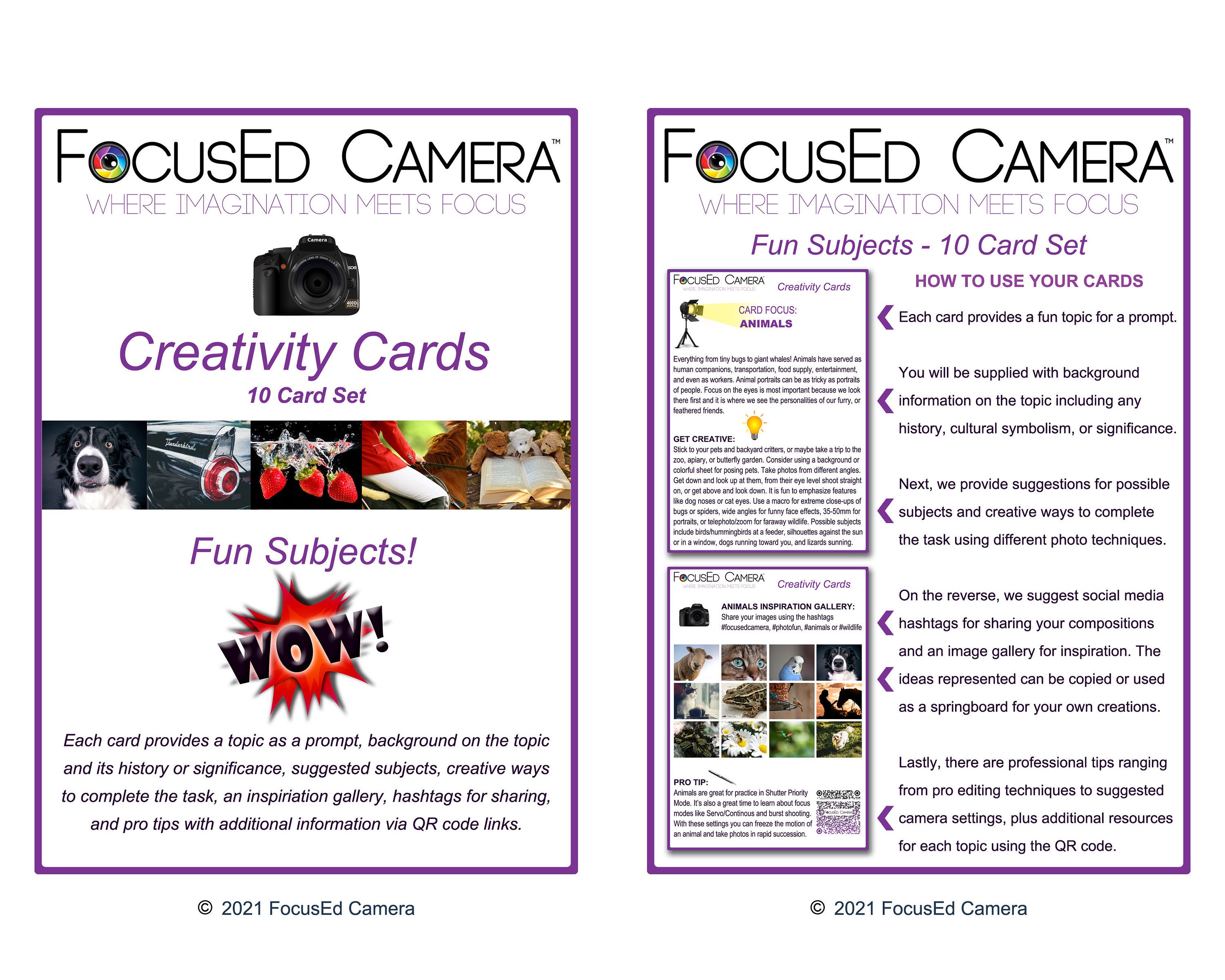 Photography Creativity Cards - Inspiration Ideas - Cheat Sheets - Learn ...