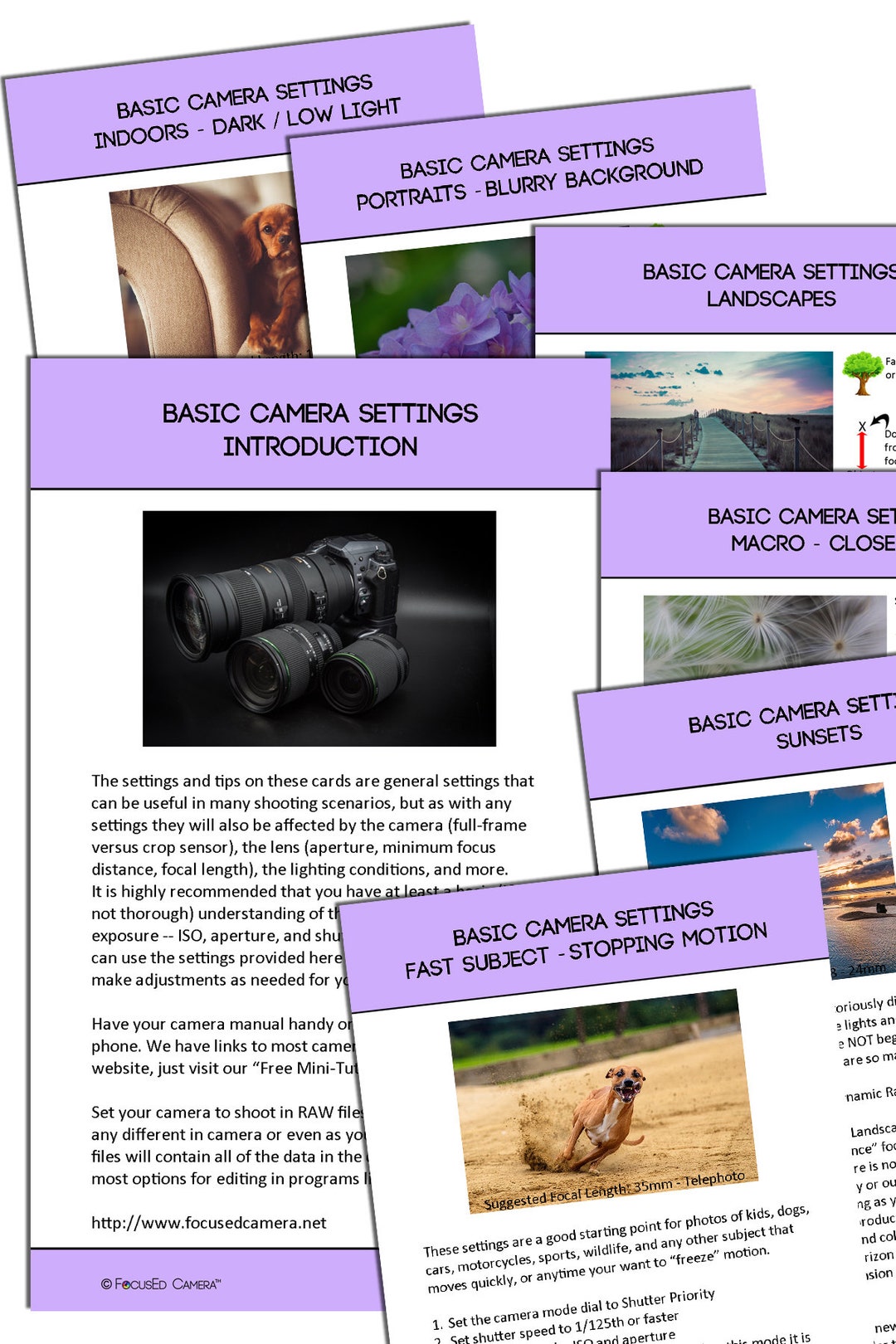 Basic Camera Settings Cheat Sheets for Beginner Photographers - Etsy