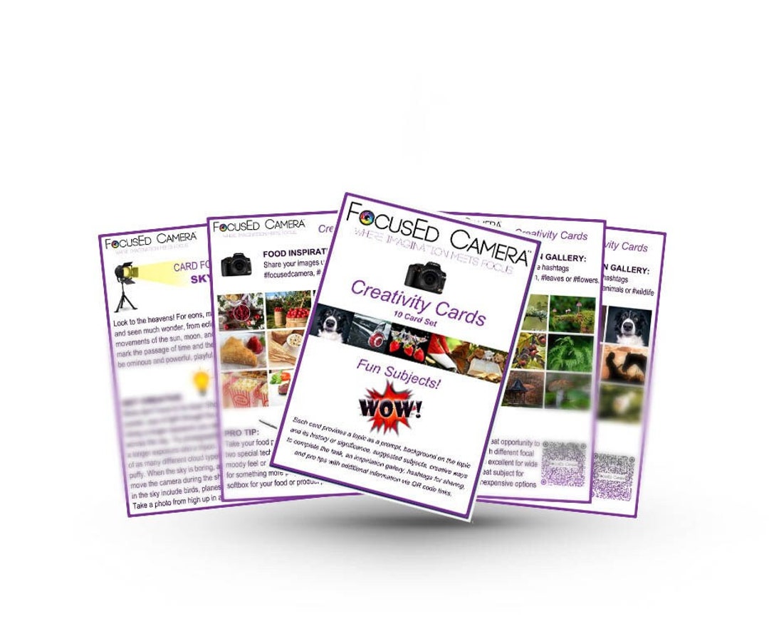 Photography Creativity Cards - Inspiration Ideas - Cheat Sheets - Learn ...