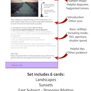 Basic Camera Settings Cheat Sheets for Beginner Photographers + Now ...