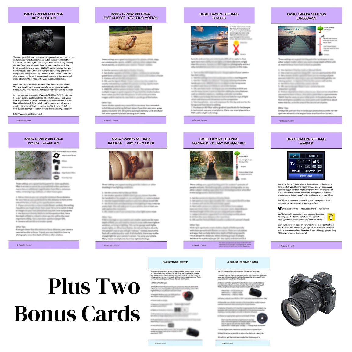 Basic Camera Settings Cheat Sheets for Beginner Photographers + Now ...