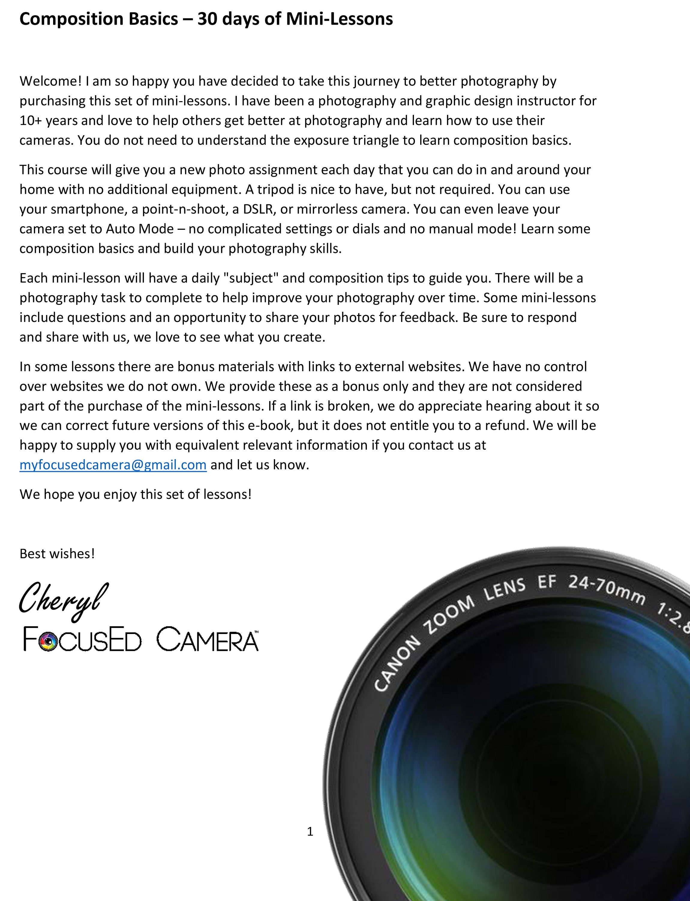 Learn COMPOSITION - DIGITAL DOWNLOAD - Photography Basics - Composition ...