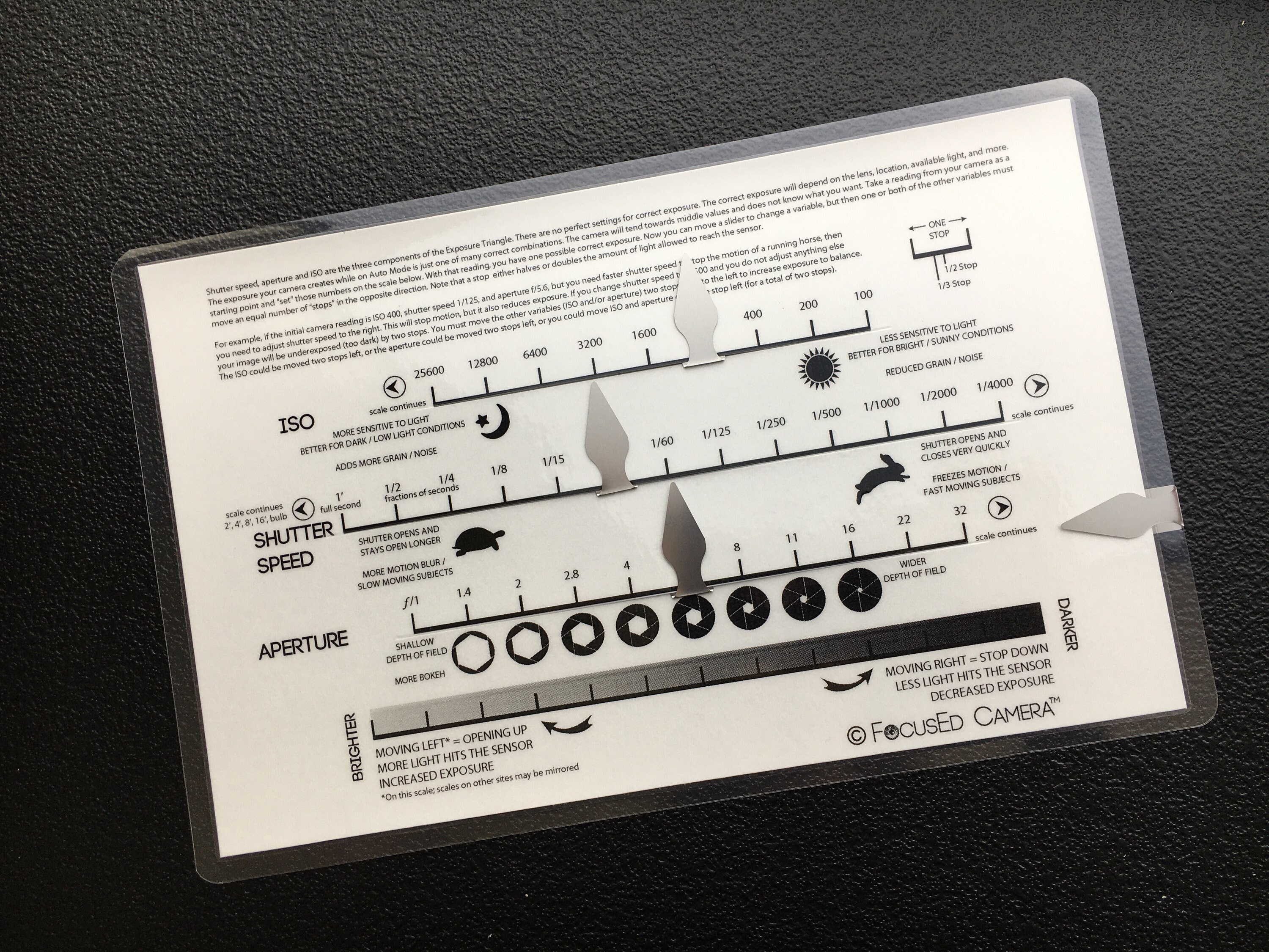 Photography Cheat Sheet Video Training LAMINTATED & MAILED Exposure ...