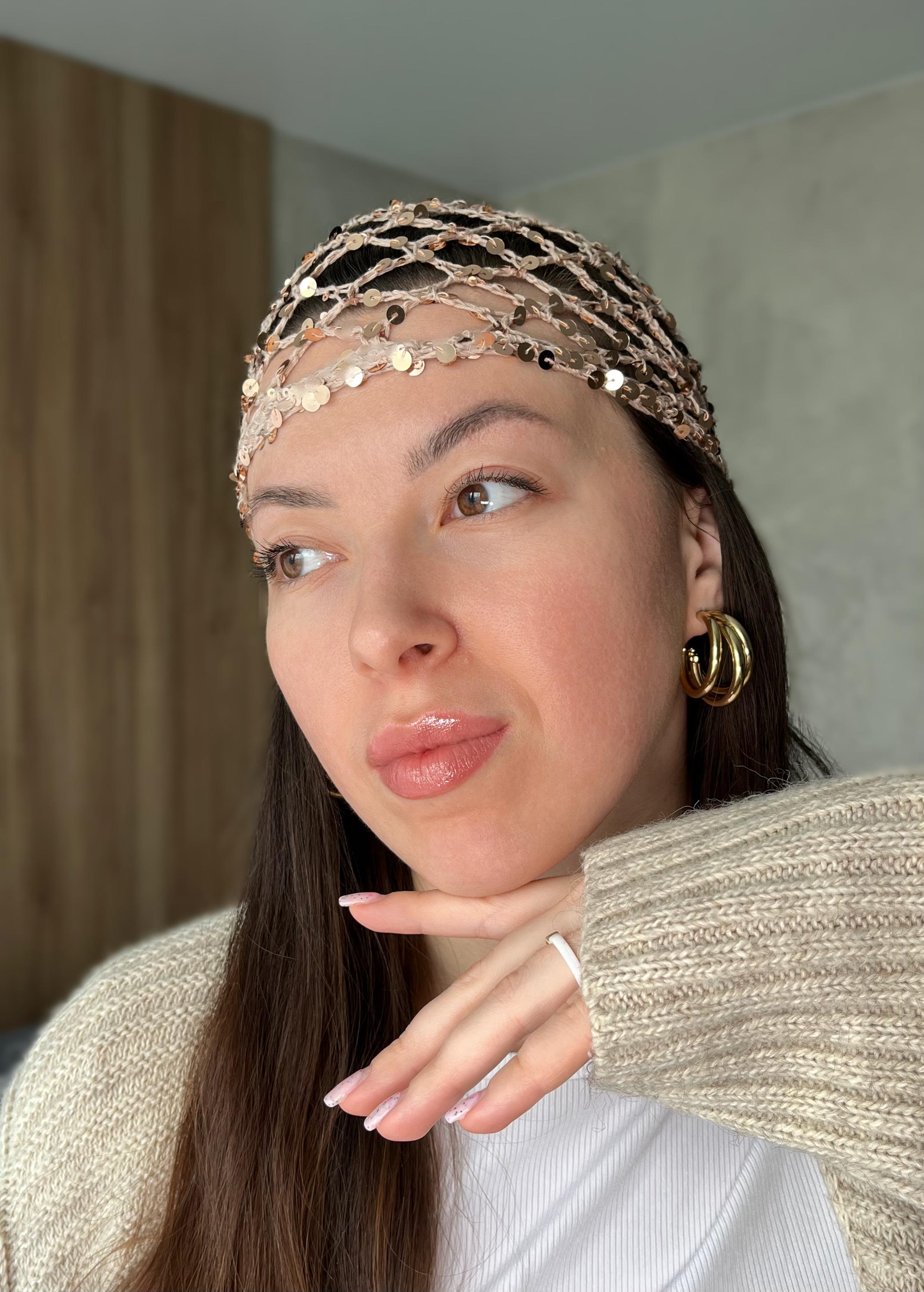 Cotton Glitter Beanie With Sequins, Summer Crochet Hat, Women Boho ...