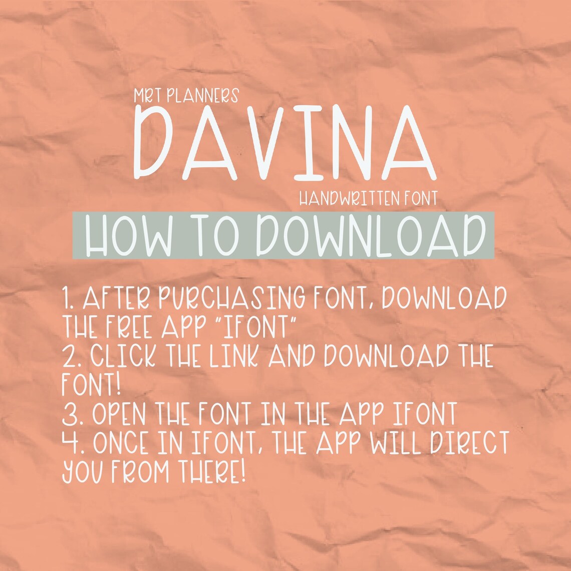 DAVINA Font Handwritten Font PERSONAL USE - Etsy