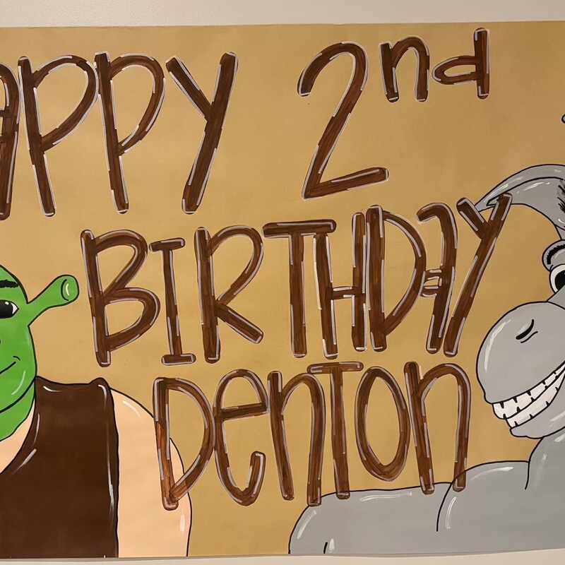 Shrek Birthday Banner - Etsy