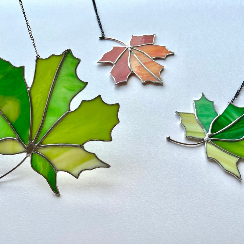 Stained Glass Maple Leaf - Etsy