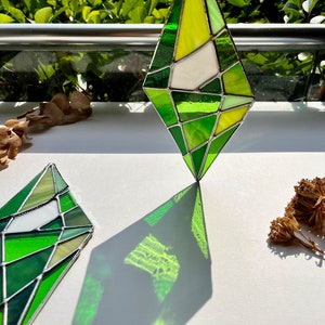 The Sims Plumbob Stained Glass Window Hanging, Plumbob Suncatchers ...