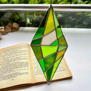 The Sims Plumbob Stained Glass Window Hanging, Plumbob Suncatchers ...