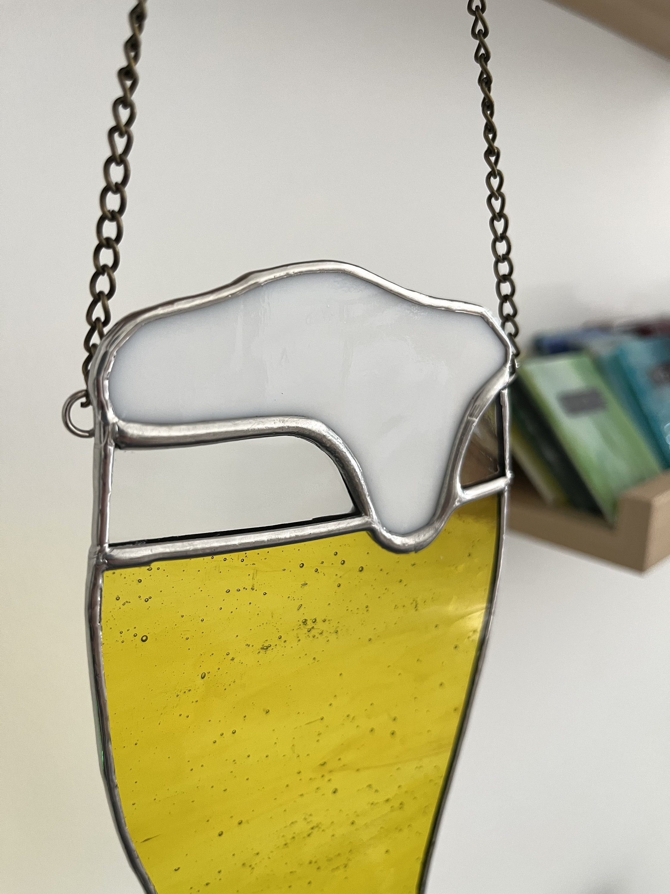 Beer Mug Stained Glass Suncatcher Glass Of Beer Window Hanging Beer Glass Window Hangings
