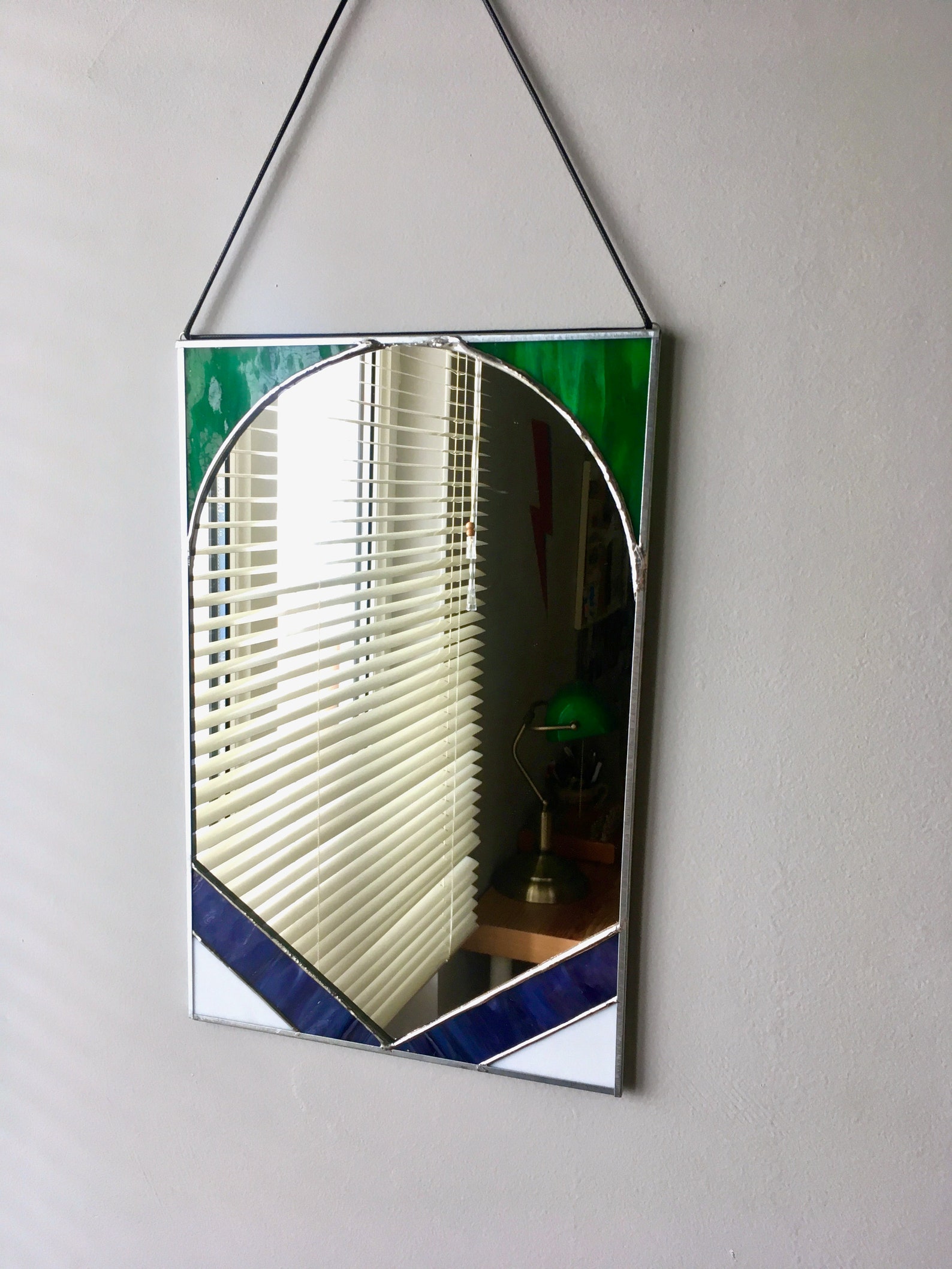 Stained Glass Mirror Modern Wall Hangings Mirror Wall Decor | Etsy