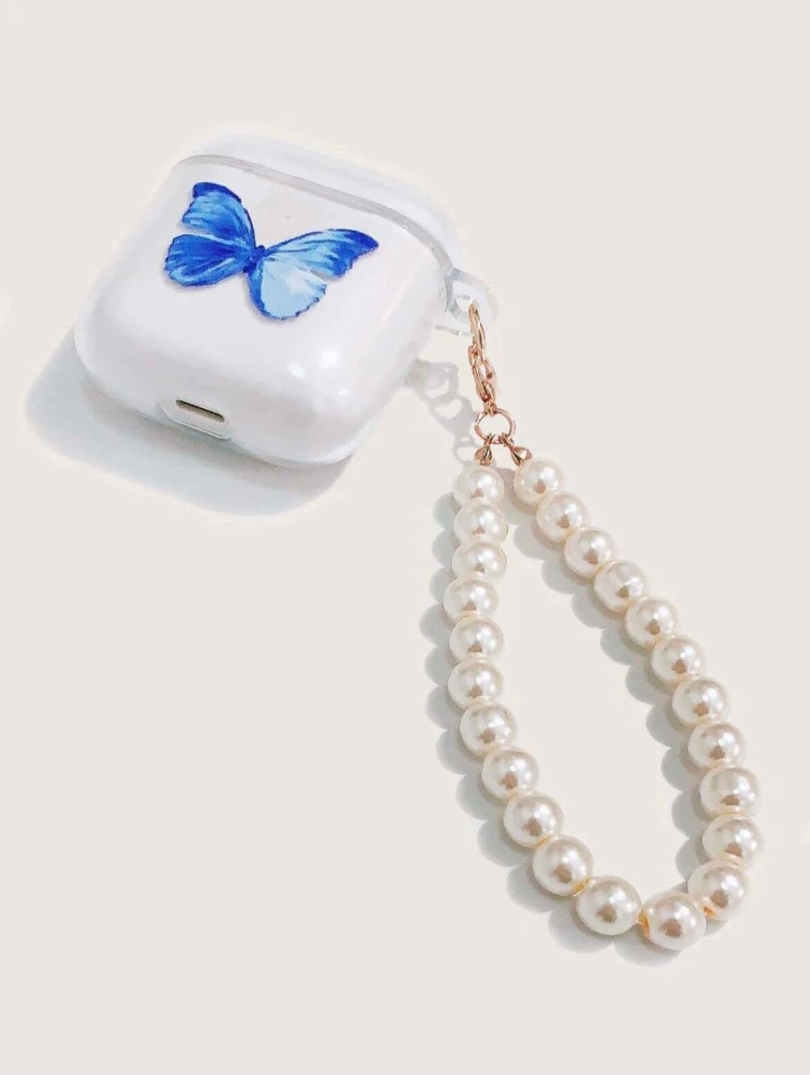 CUTE BUTTERFLY Airpod Case PEARL Strap | Etsy